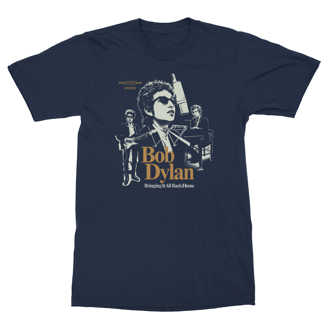 Bringing It All Back Home Navy T-Shirt - Bob Dylan Official Store
